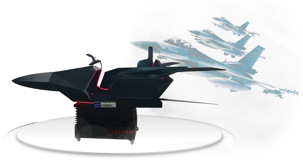 Virtual reality plane motion simulator | Flight simulator