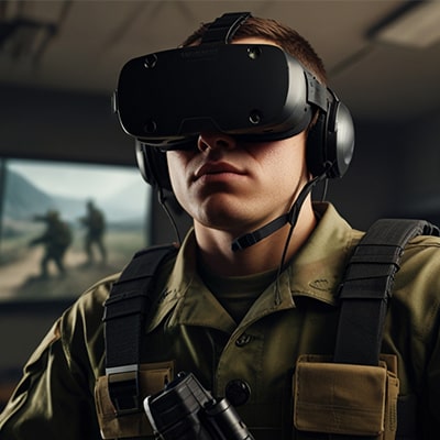 Applications of virtual reality in military industries